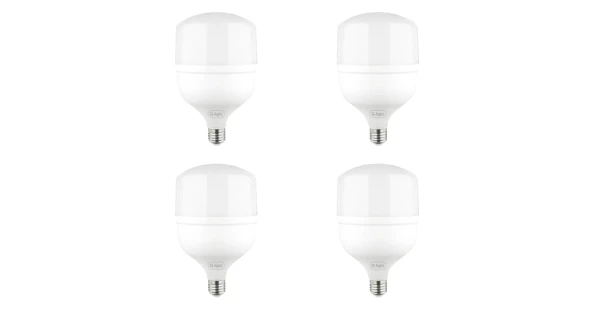 Kit Com 4 Lâmpada De Led T100 E27 50w 6500k Branca Glight